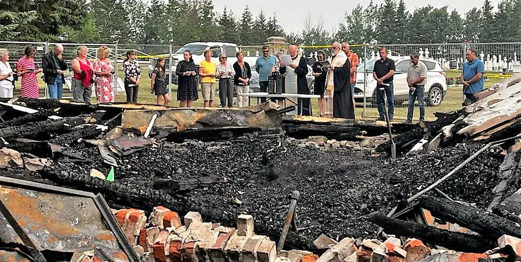 Canada: Bishop visits parish that lost historic church to fire ...