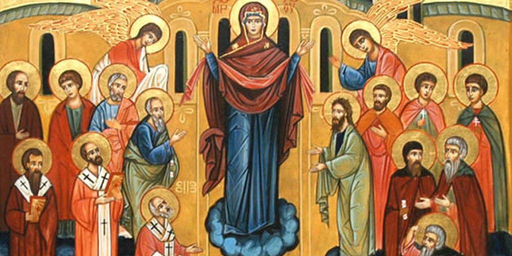 The Mother of God Holds Humanity in Her Arms / OrthoChristian.Com