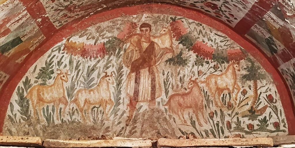 Rare Good Shepherd fresco discovered in ancient Nicaea tomb ...